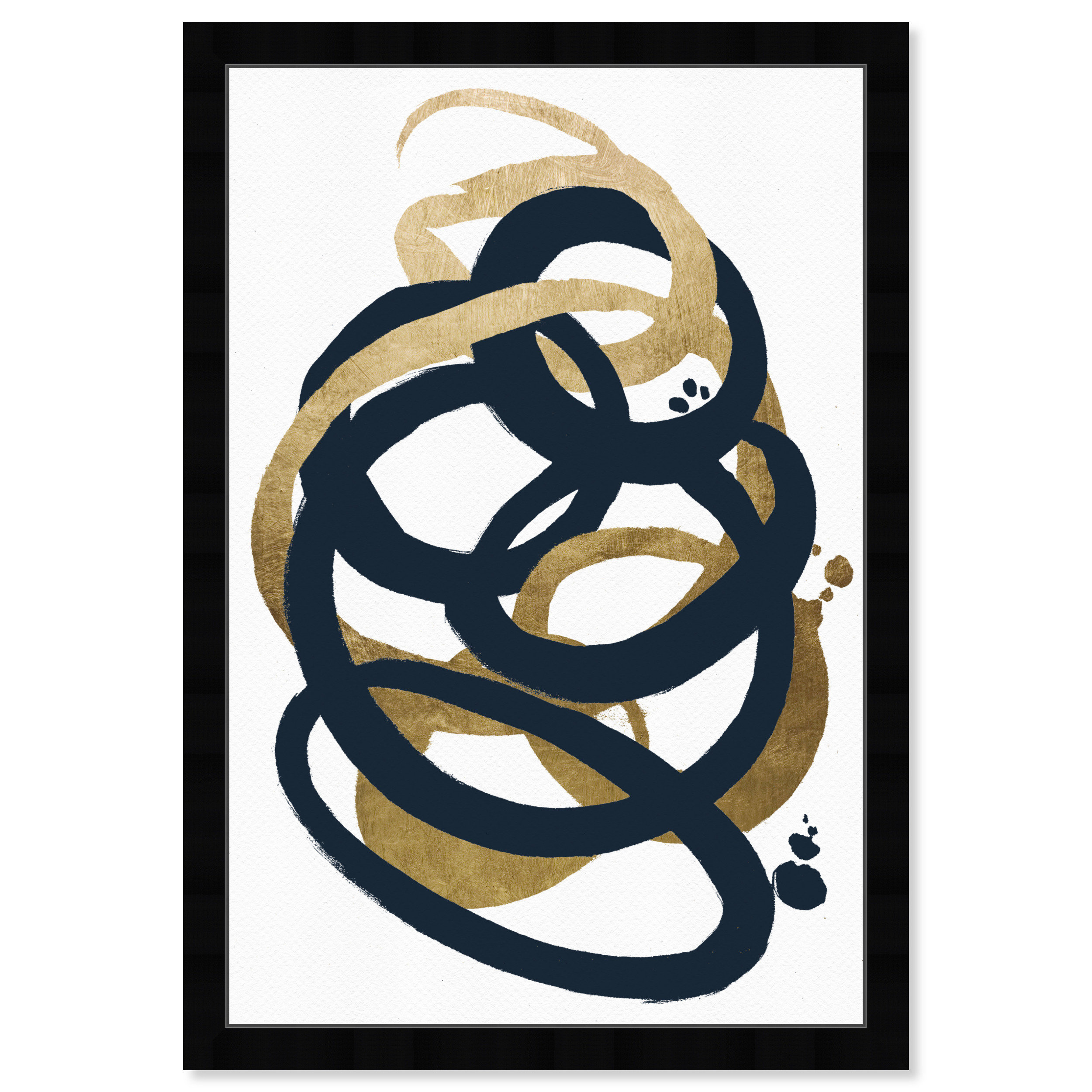 House of Hampton® Formas Indigo And Gold - Picture Frame Print | Wayfair