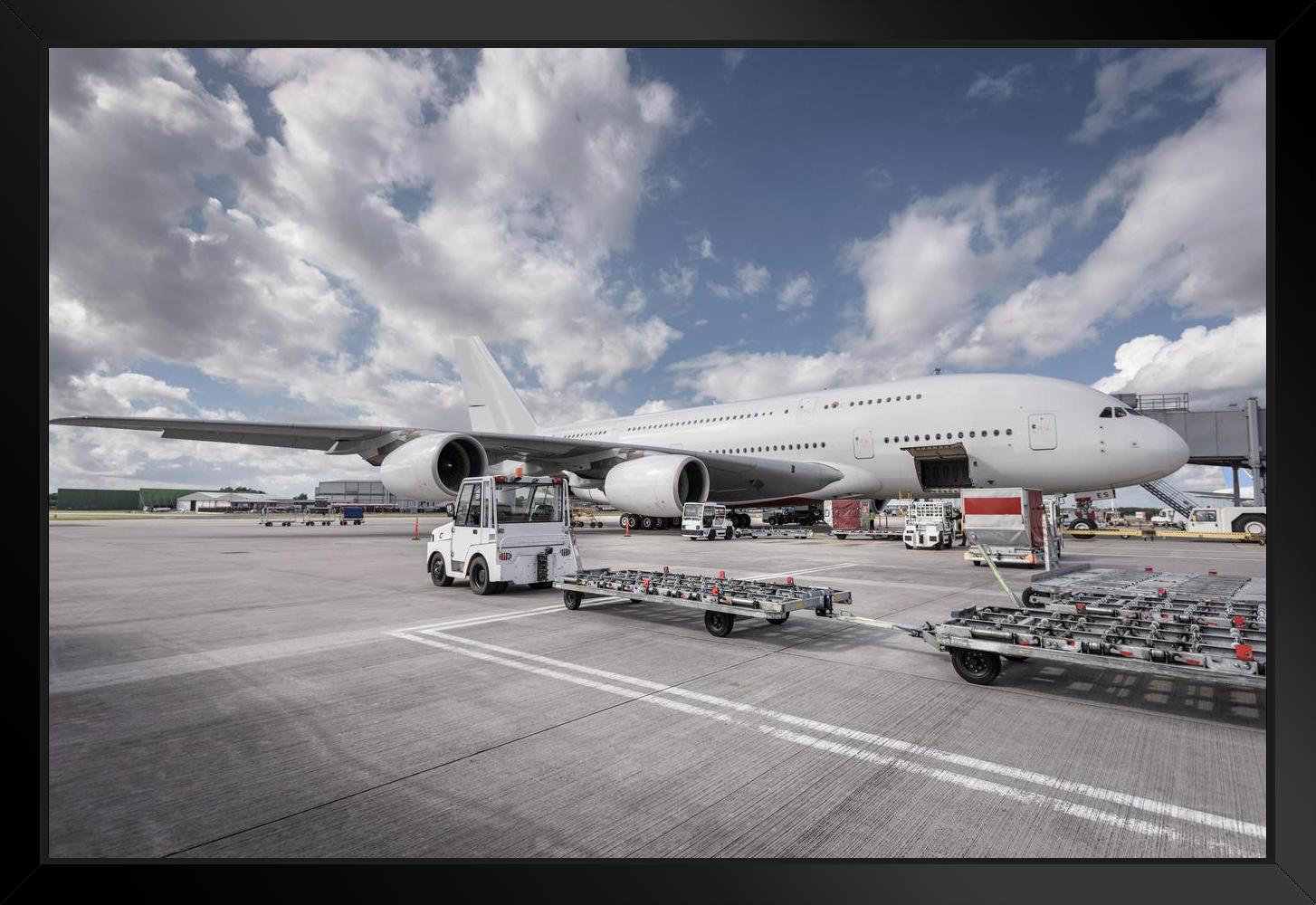 Latitude Run® Ground Crew Loading Airbus A380 Aircraft At Airport Photo ...