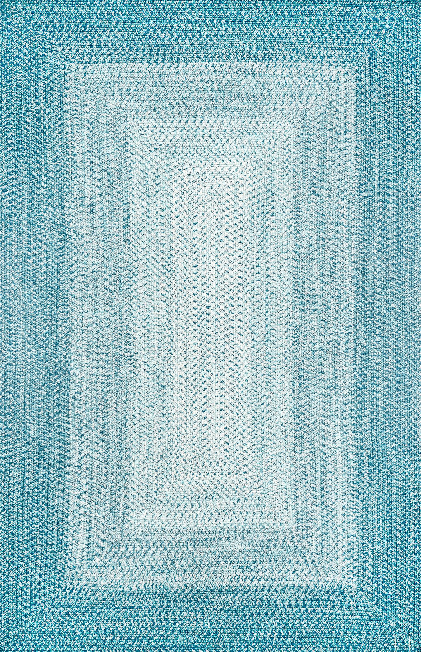Mercury Row® Julianna Braided Blue Indoor / Outdoor Use Area Rug ...