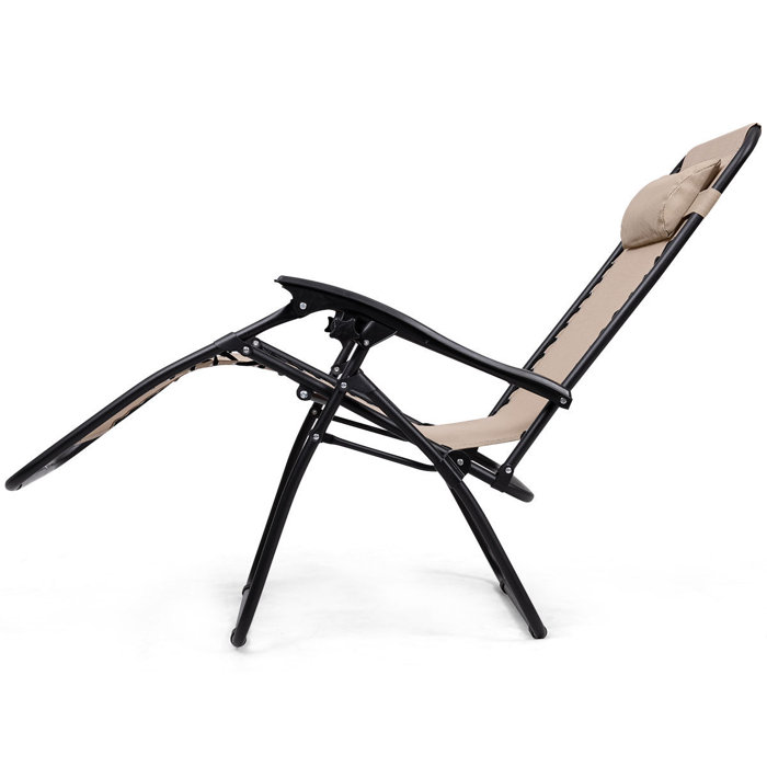 Arlmont & Co. Rowell Outdoor Metal Chaise Lounge Set with Table ...