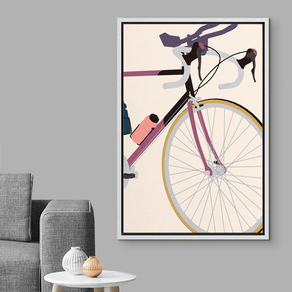 IDEA4WALL Colorful Mountain Bike Profile Framed On Canvas Graphic Art ...
