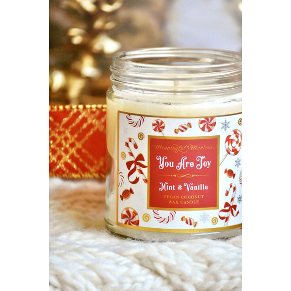 Meaningful Mantras You Are Joy Mint Vanilla 8Oz Aromatherapy Candle ...