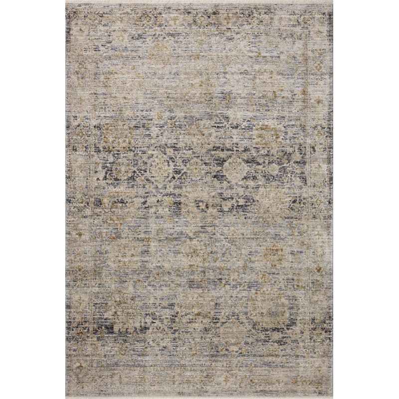 Jean Stoffer x Loloi Katherine Charcoal / Gold Area Rug & Reviews | Wayfair