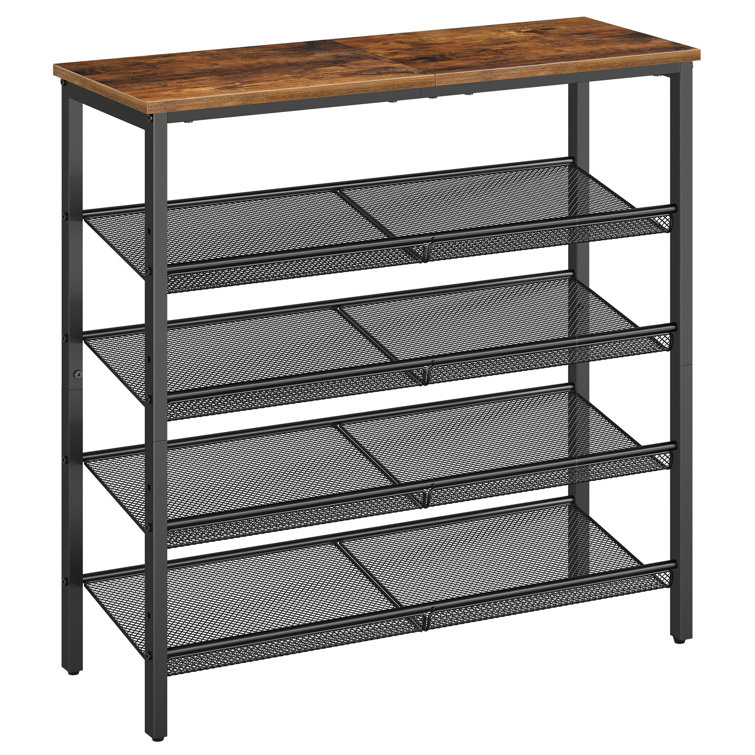 17 Stories Metal 5-Tier 20 Pairs Shoe Rack | Wayfair
