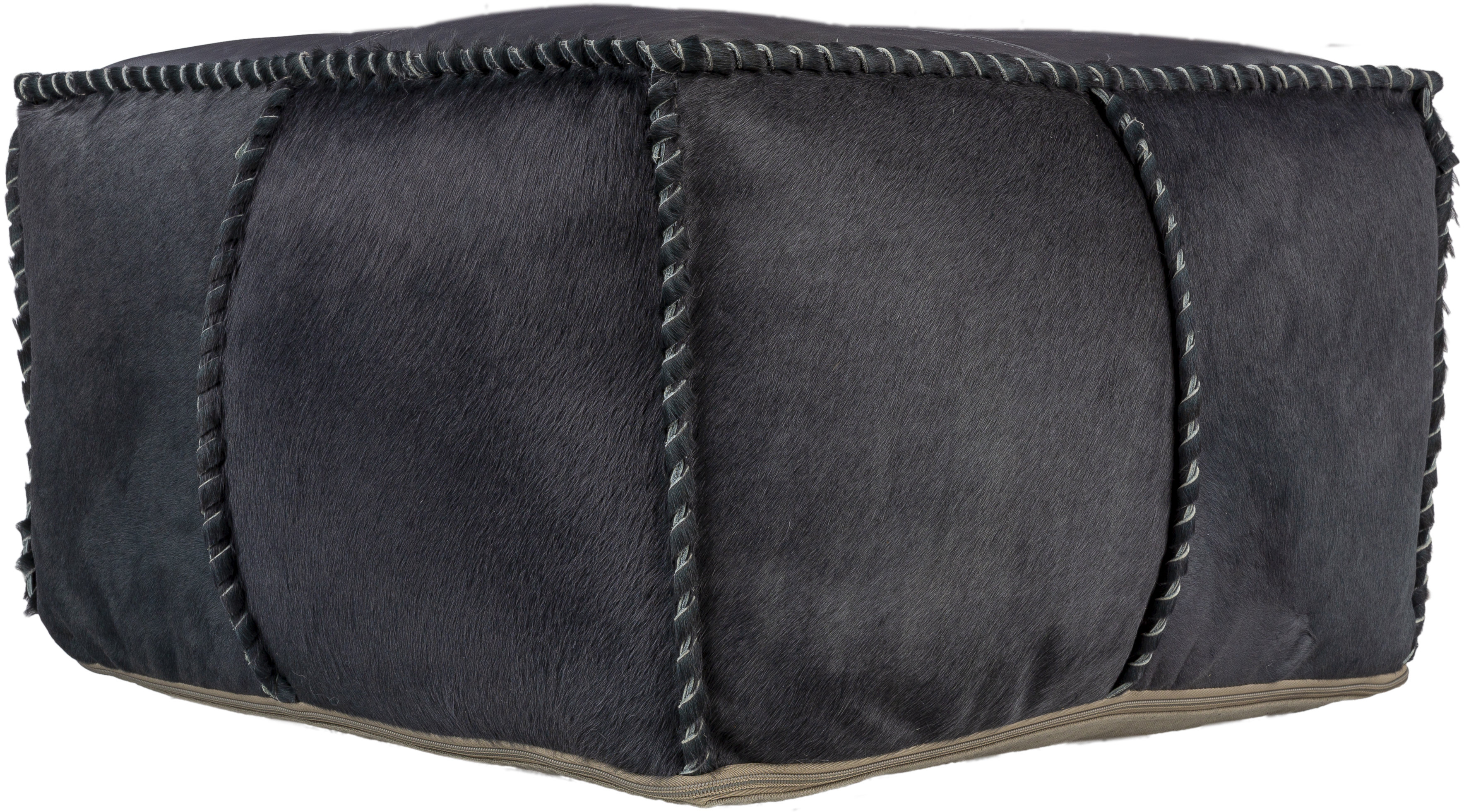 Viv + Rae Leather and Hair on Hide Pouf | Wayfair