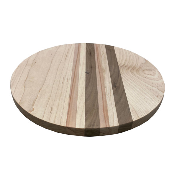 Best Redwood 12" Round Maple Mixed With Walnut Side Grain Cutting Board ...
