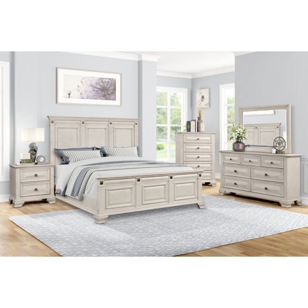 Alcott Hill® Raddison Solid Wood Standard 5 Piece Bedroom Set & Reviews ...