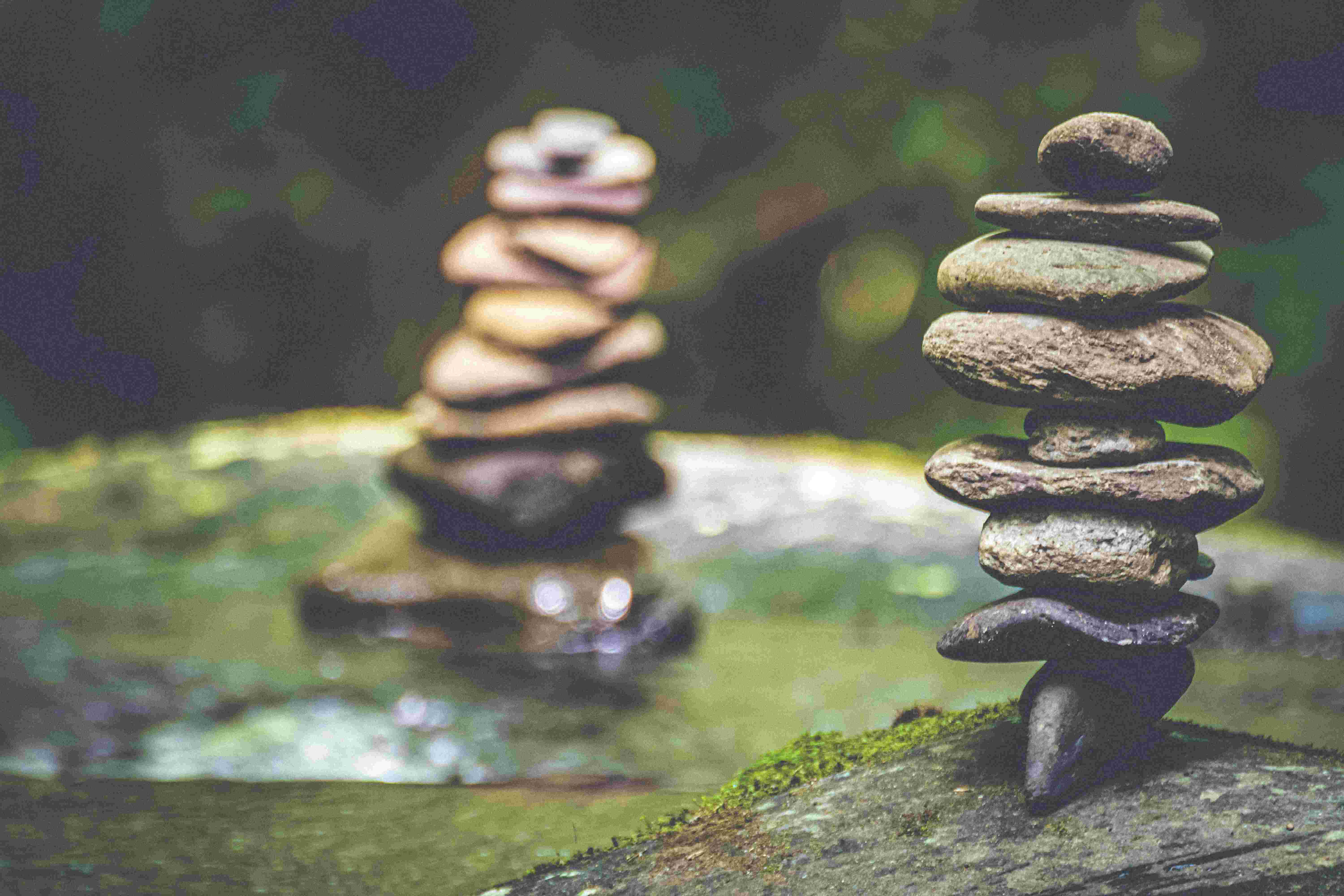 Ebern Designs Stacked Rocks Photography - Wrapped Canvas Print | Wayfair
