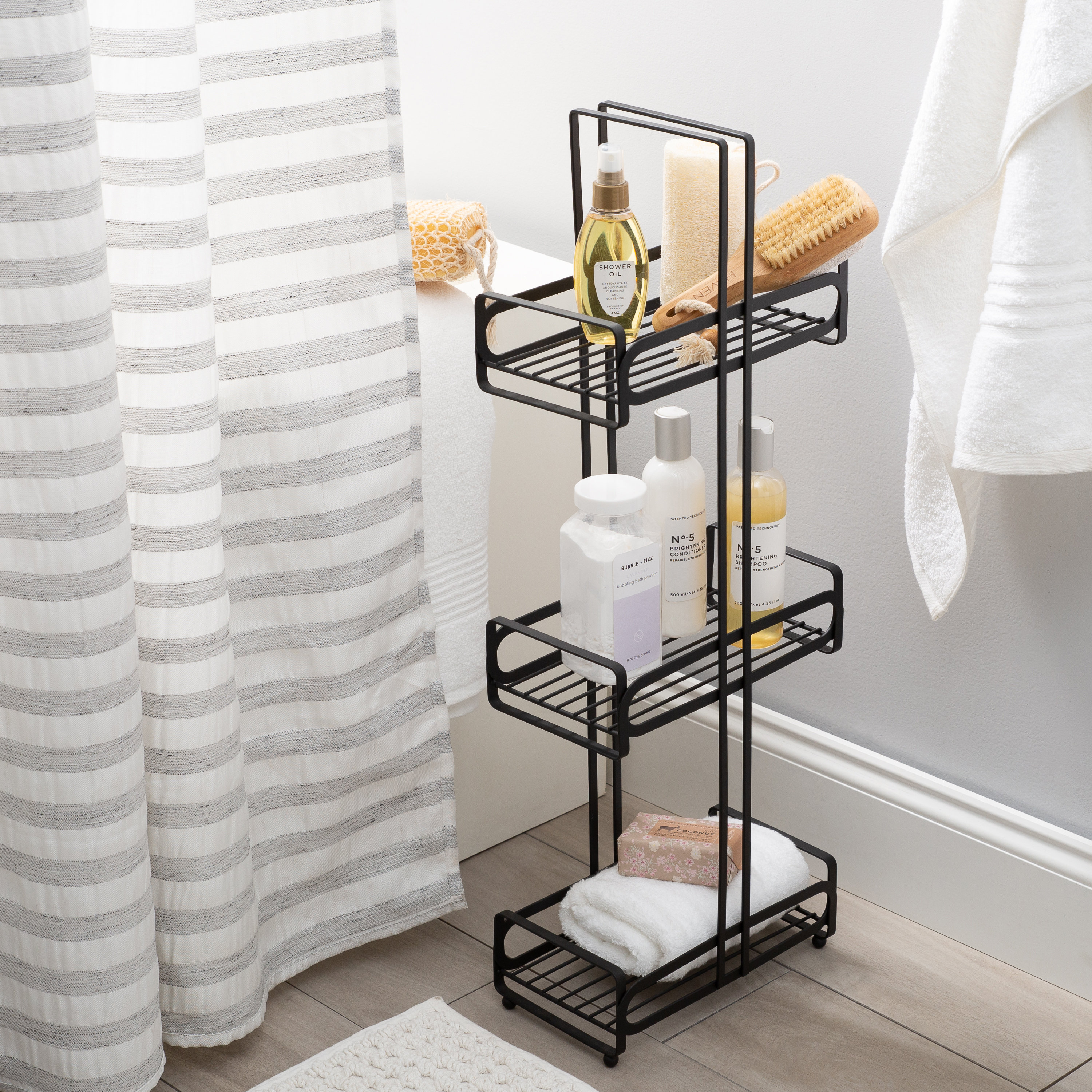 Elle Decor Noir 3 Tier Spa Tower in Black & Reviews | Wayfair