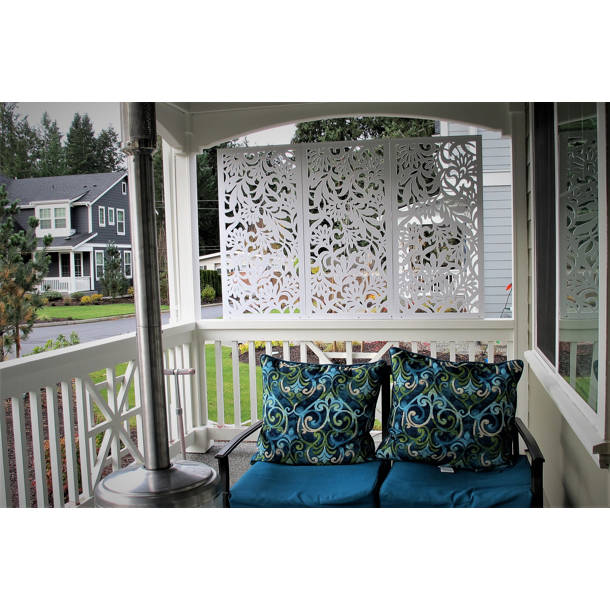 VIMA 4 ft. H x 2 ft. W (Parity) CNC Engraved Decorative Wall Screen ...