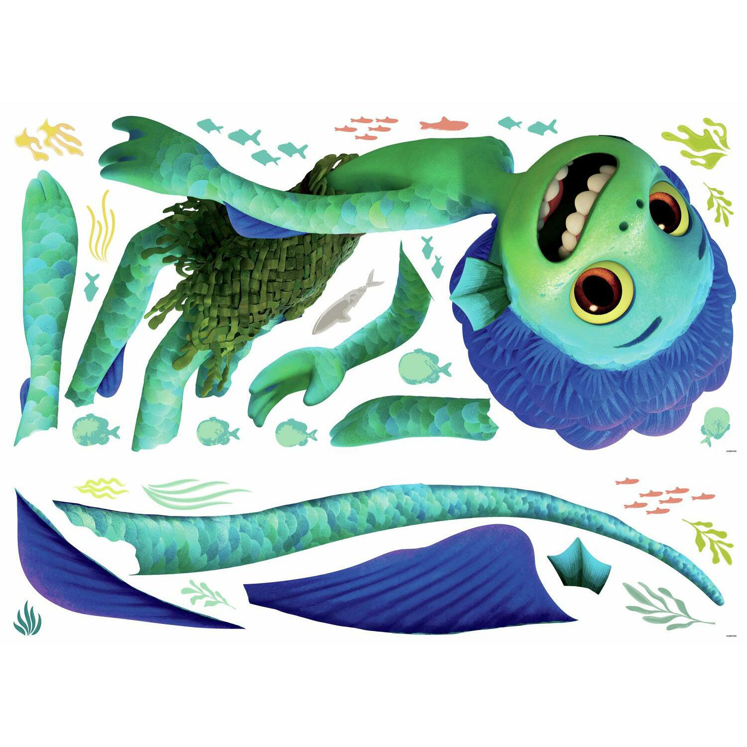 Room Mates Pixar Luca Sea Monster Peel and Stick Giant Wall Decal | Wayfair