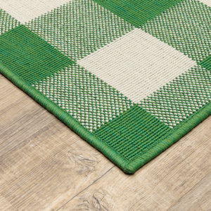 Sand & Stable Mac Green/Ivory Indoor/Outdoor Rug & Reviews | Wayfair
