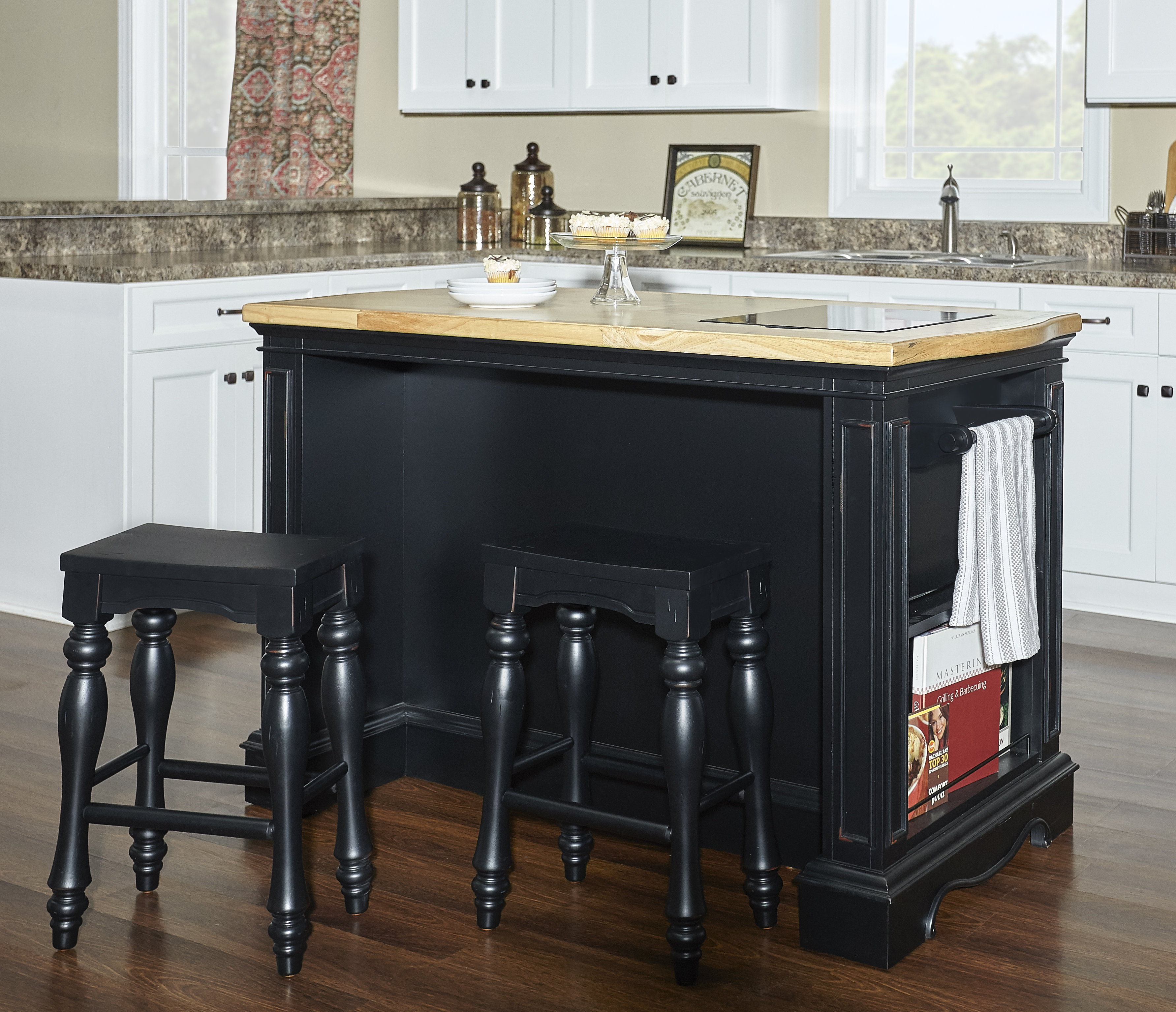 Lark Manor Clemente 56'' Wide Rolling Kitchen Island Set & Reviews ...