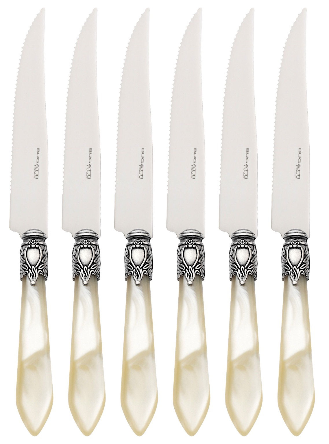 Bugatti Italy Oxford 7 Piece Stainless Steel (18/10) Steak Knife Set ...