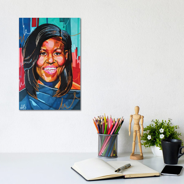 ClassicLiving Michelle Obama by - Wrapped Canvas | Wayfair.co.uk