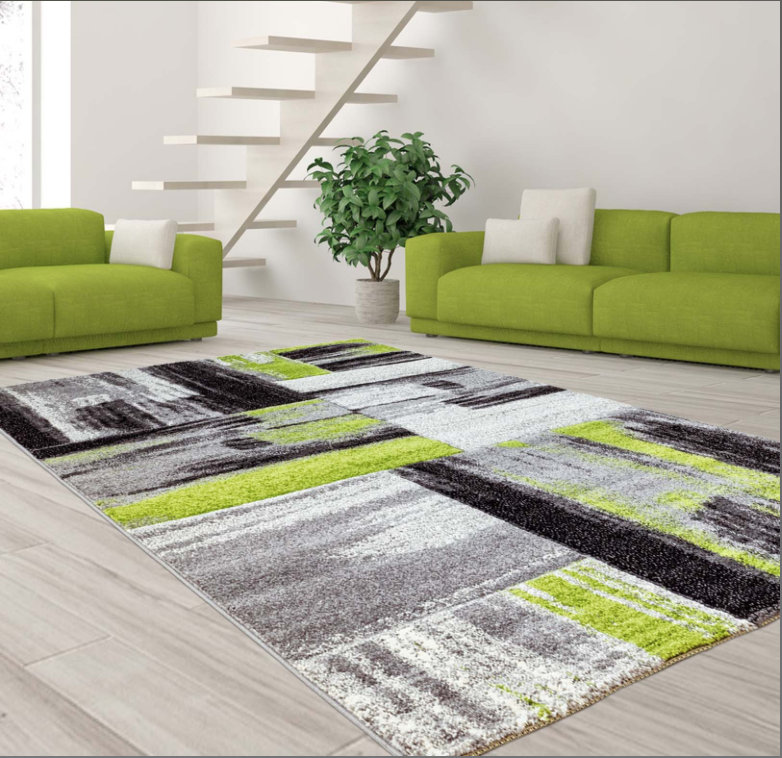 Ebern Designs Croskey Abstract Green/Gray Area Rug & Reviews | Wayfair
