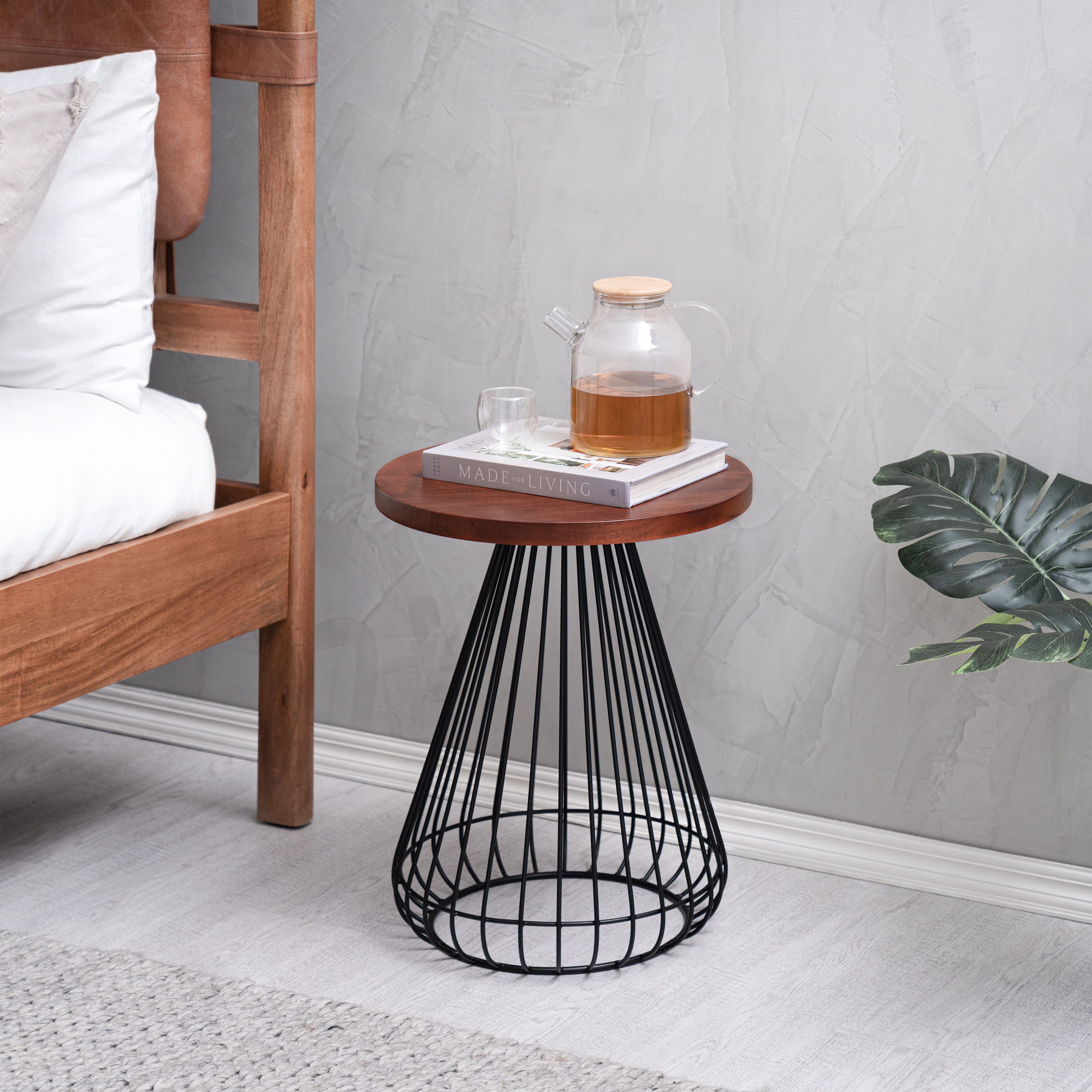 Steelside™ Hanley 20'' Tall Solid Wood Frame End Table & Reviews | Wayfair