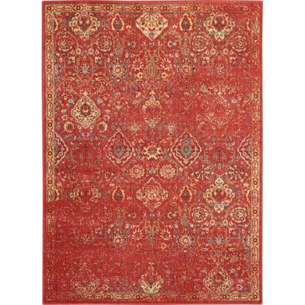 Bungalow Rose Lowndes Brick Red Rug & Reviews | Wayfair