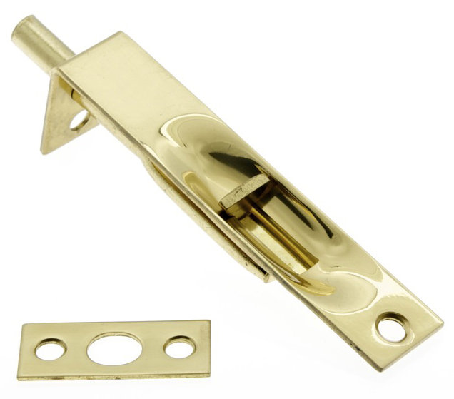 idh by St. Simons Solid Brass Flush Bolt with Square End | Wayfair