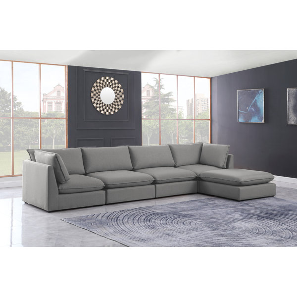 Orren Ellis Cabbar 5 - Piece Upholstered Sectional | Wayfair