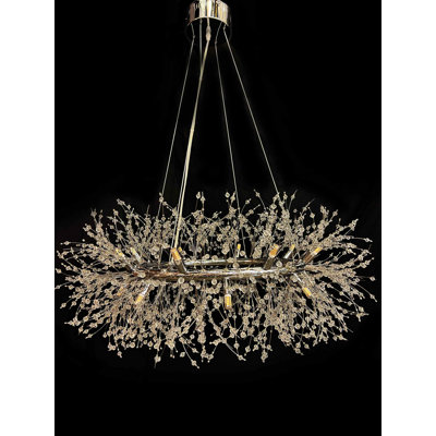 Mercer41 Jannuel 16 - Light Crystal Sputnik Wagon Wheel Chandelier ...