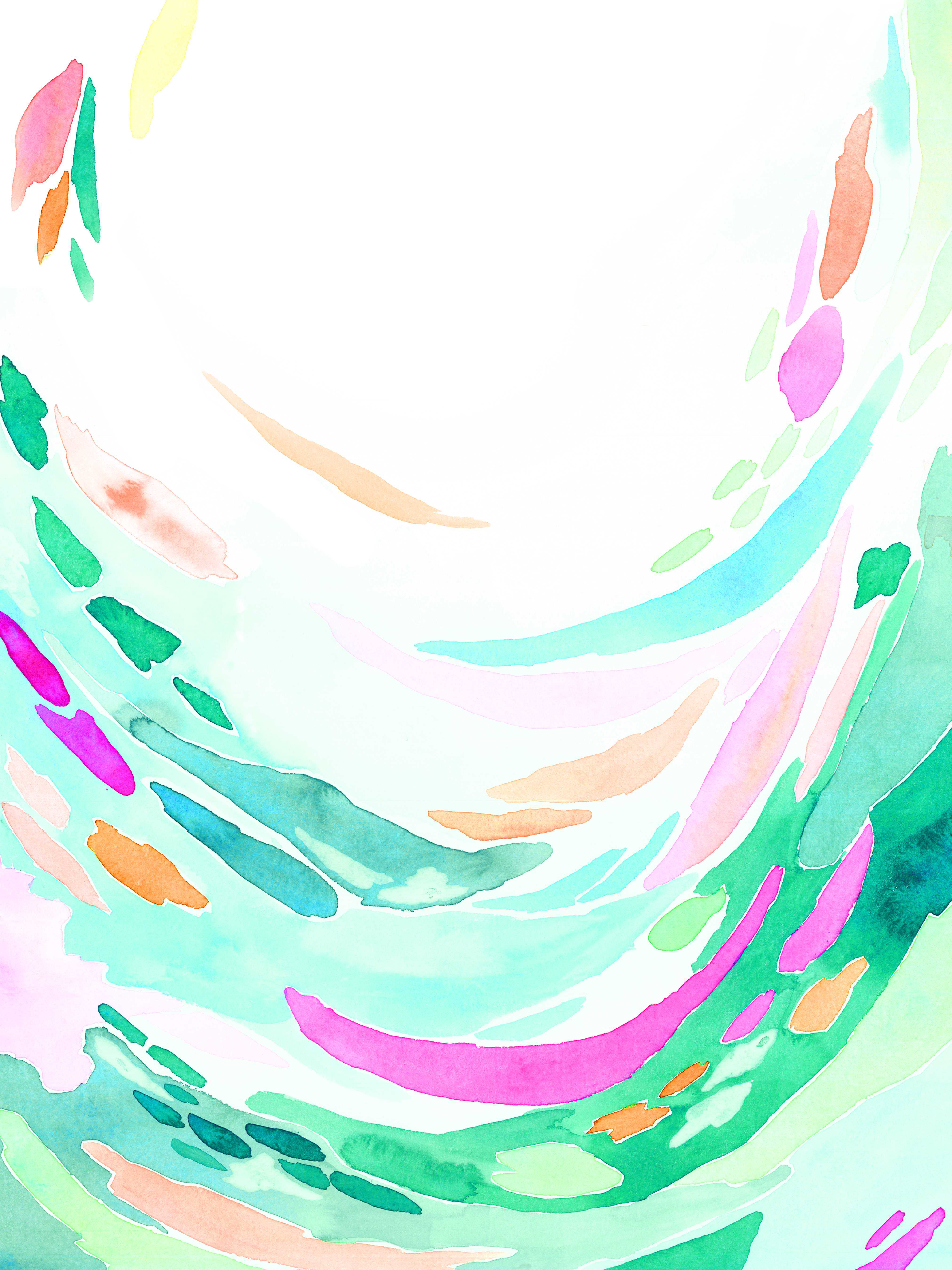 Wrought Studio Colorful Swoops With More - Wrapped Canvas Painting ...