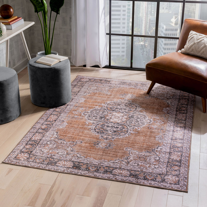 Well Woven Nile Performance Rust Rug & Reviews | Wayfair