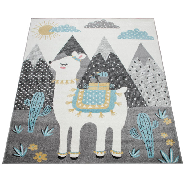 Paco Home Mountains and Llama Kid Rug | Wayfair