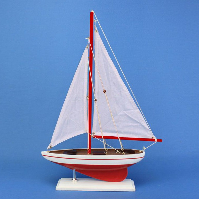 Handcrafted Nautical Decor Wooden It Floats Floating Model Sailboat ...