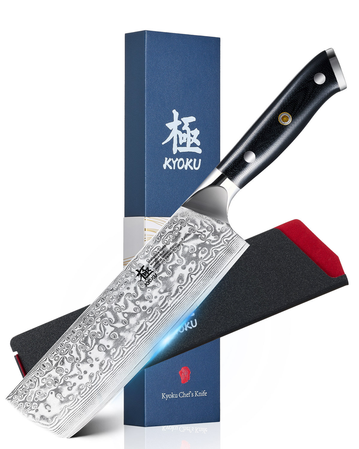 Kyoku Shogun Gin Series 7 - Inch Full Tang Japanese Vg10 Damascus ...