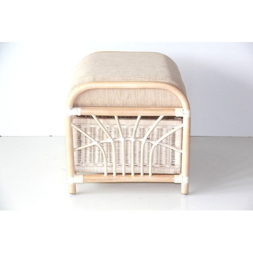 Bay Isle Home Eukleides Rattan Storage Ottoman | Wayfair