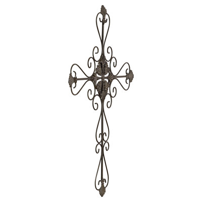 Fleur De Lis Living Tall Cross Rust Wall Décor & Reviews | Wayfair