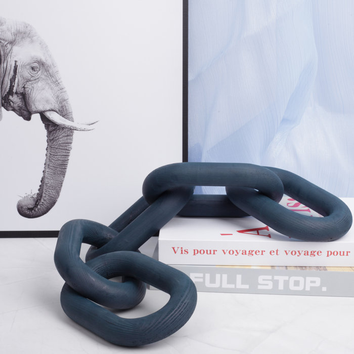 Dakota Fields Wood Chain Link Decor Sculpture & Reviews | Wayfair