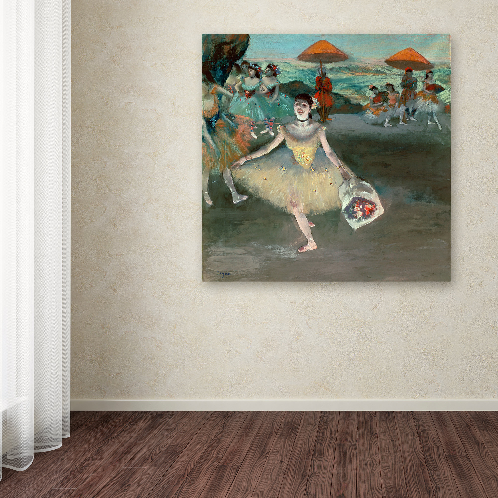 Vault W Artwork Dancer With Bouquet, 1877 On Canvas by Edgar Degas ...