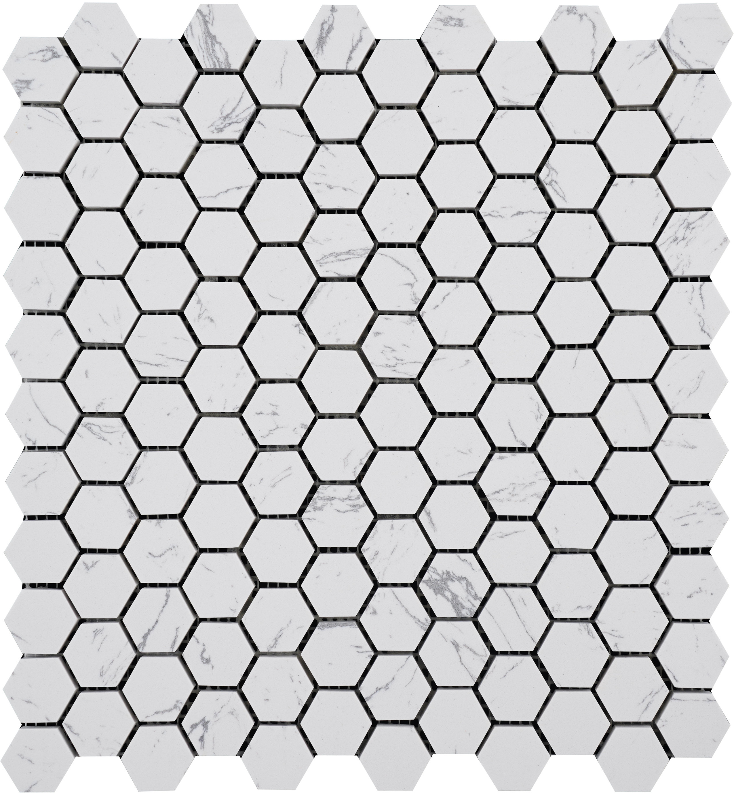 Simple Tile 1" x 1" Engineered Stone Honeycomb Mosaic Wall & Floor Tile ...
