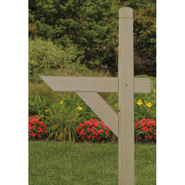 Amish Mailbox 25" W x 83'' H In-Ground Decorative Post | Wayfair