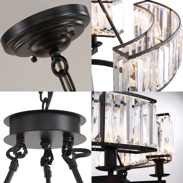 House of Hampton® Ferster 8 - Light Dimmable LED Geometric Chandelier ...