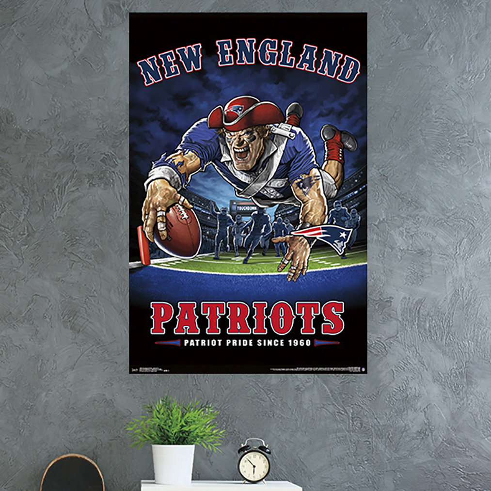 Trends International New England Patriots - End Zone Paper Print | Wayfair