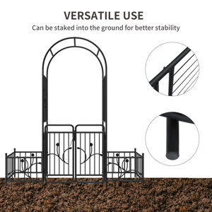 YITAHOME 7 ft. H x 7 ft. W Steel Fence Panel | Wayfair