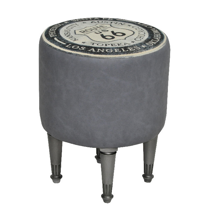 HappyBarok Route 66 50Cm Tall Stool | Wayfair.co.uk