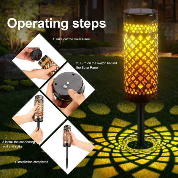 LETMY Brass Low Voltage Solar Powered Integrated LED Metal Pathway ...
