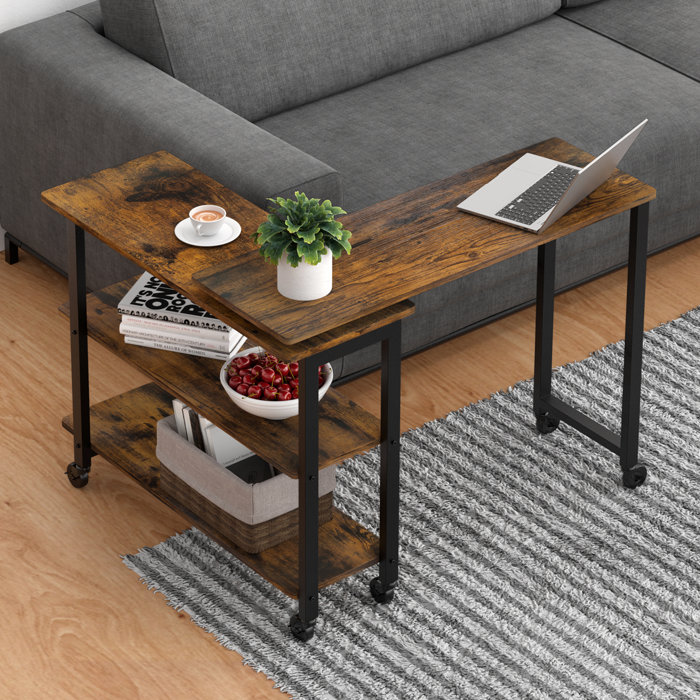 17 Stories Ollins 26.2'' Tall Wheel End Table & Reviews | Wayfair