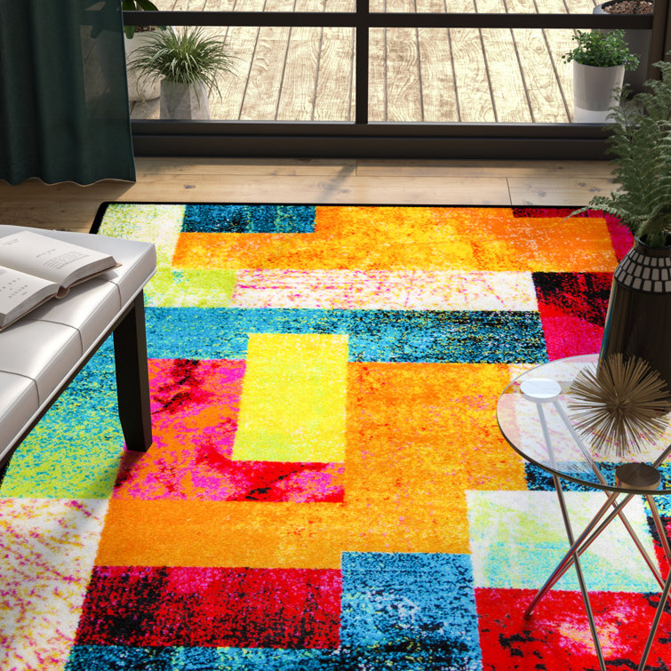 Wrought Studio Olgethorpe Abstract Area Rug & Reviews | Wayfair