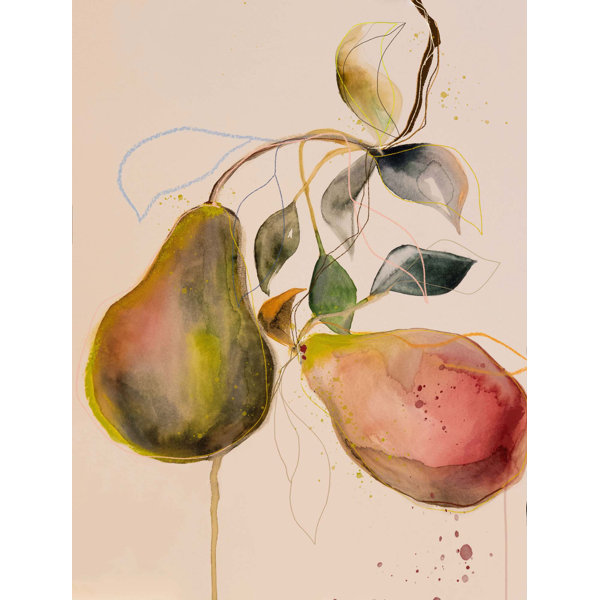 Yoffi Art Pear 1 by - Wrapped Canvas Painting | Wayfair