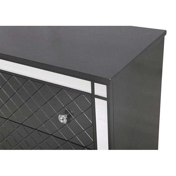 House of Hampton® 4-1_Adeline LED Upholstered Panel Bedroom Set | Wayfair