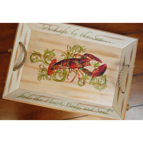 Rightside Design I Sea Life Lobster Rectangular Serving Tray - Wayfair ...