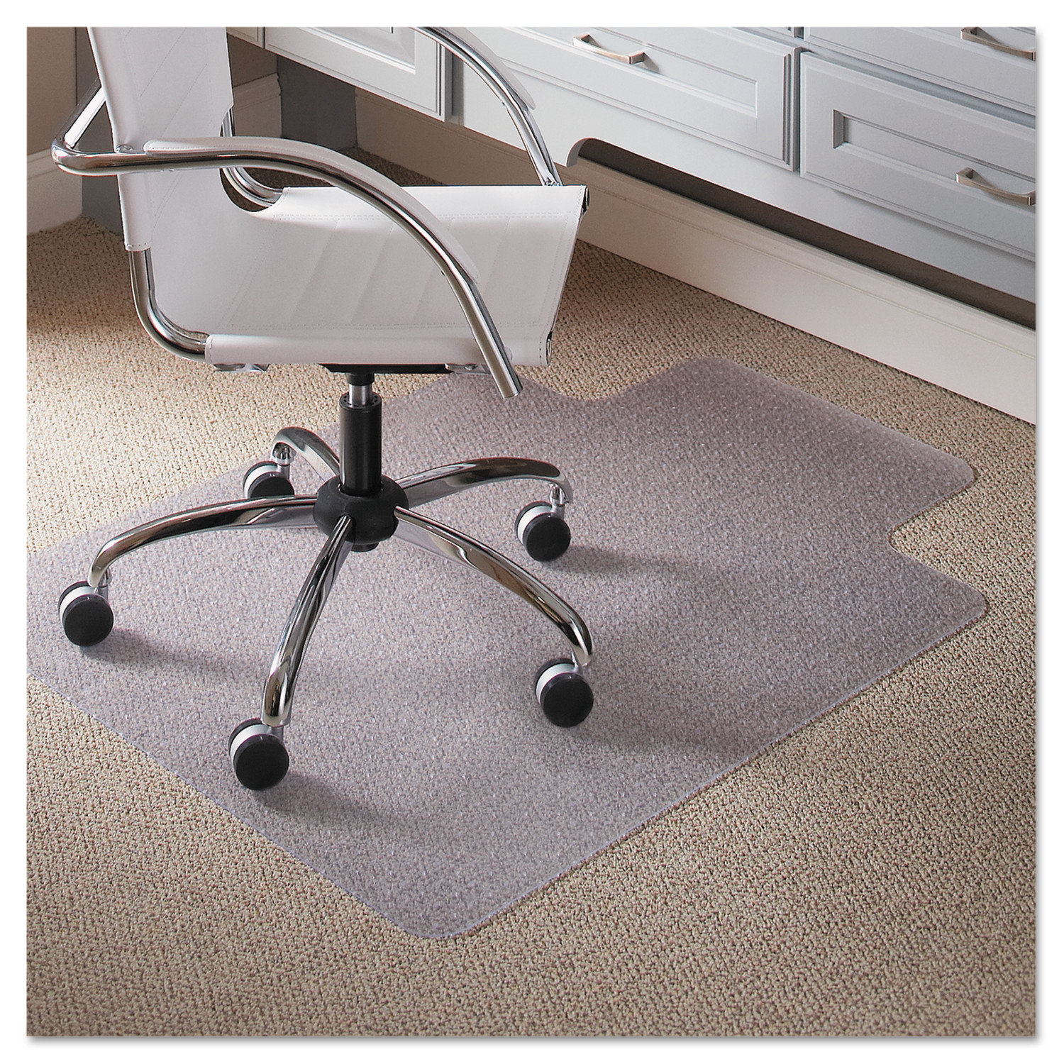 ES Robbins Standard Lip Chair Mat with Straight Edge for Firm Surfaces ...
