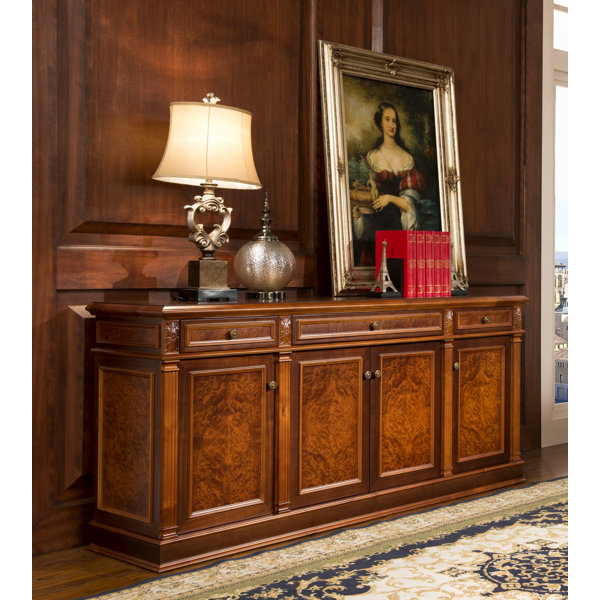 InfinityFurnitureImport Infinity 78.7" Wide 3 Drawer Solid Wood ...