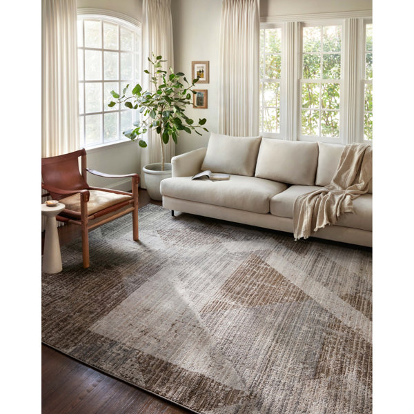 Corrigan Studio® Sidwell Geometric Brown/Gray Area Rug & Reviews | Wayfair