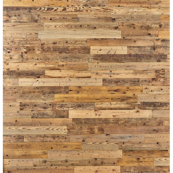 Stacked Wood Walls Origin 18" x 68" Solid Wood Wall Paneling in Matte ...